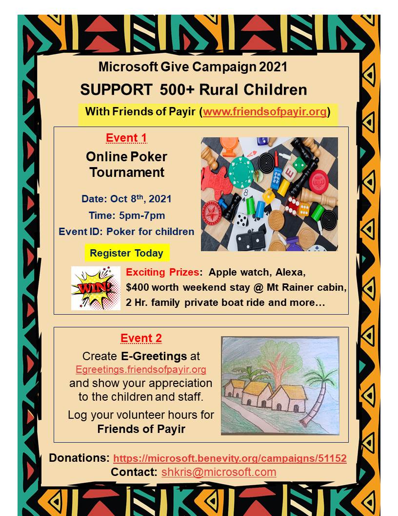 Microsoft Give Campaign – Friends of Payir